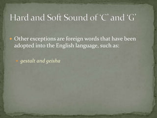 Hard and soft sounds of ‘c’ and 'g' | PPTX