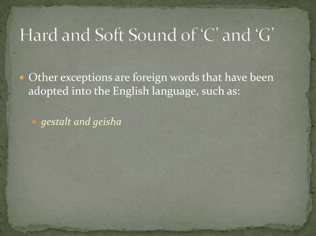 Hard and soft sounds of ‘c’ and 'g' | PPTX | Soft AC Music | Adult ...