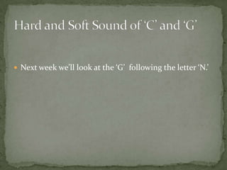 Hard and soft sounds of ‘c’ and 'g' | PPTX