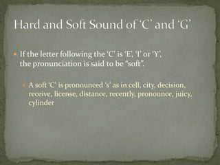 Hard and soft sounds of ‘c’ and 'g' | PPTX