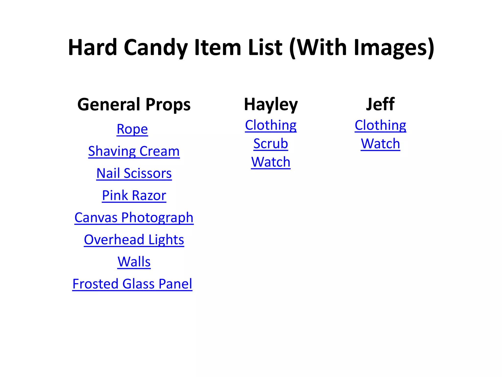 Hard Candy Reference Images | PPT