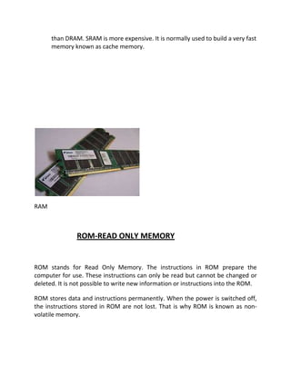 Memory And Its Types PDF Random Access Memory Read Only Memory | atelier-yuwa.ciao.jp