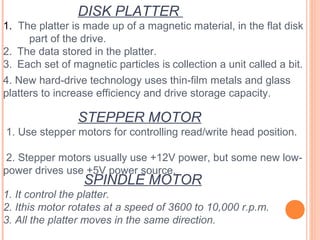 Hard Disk Componets | PPT