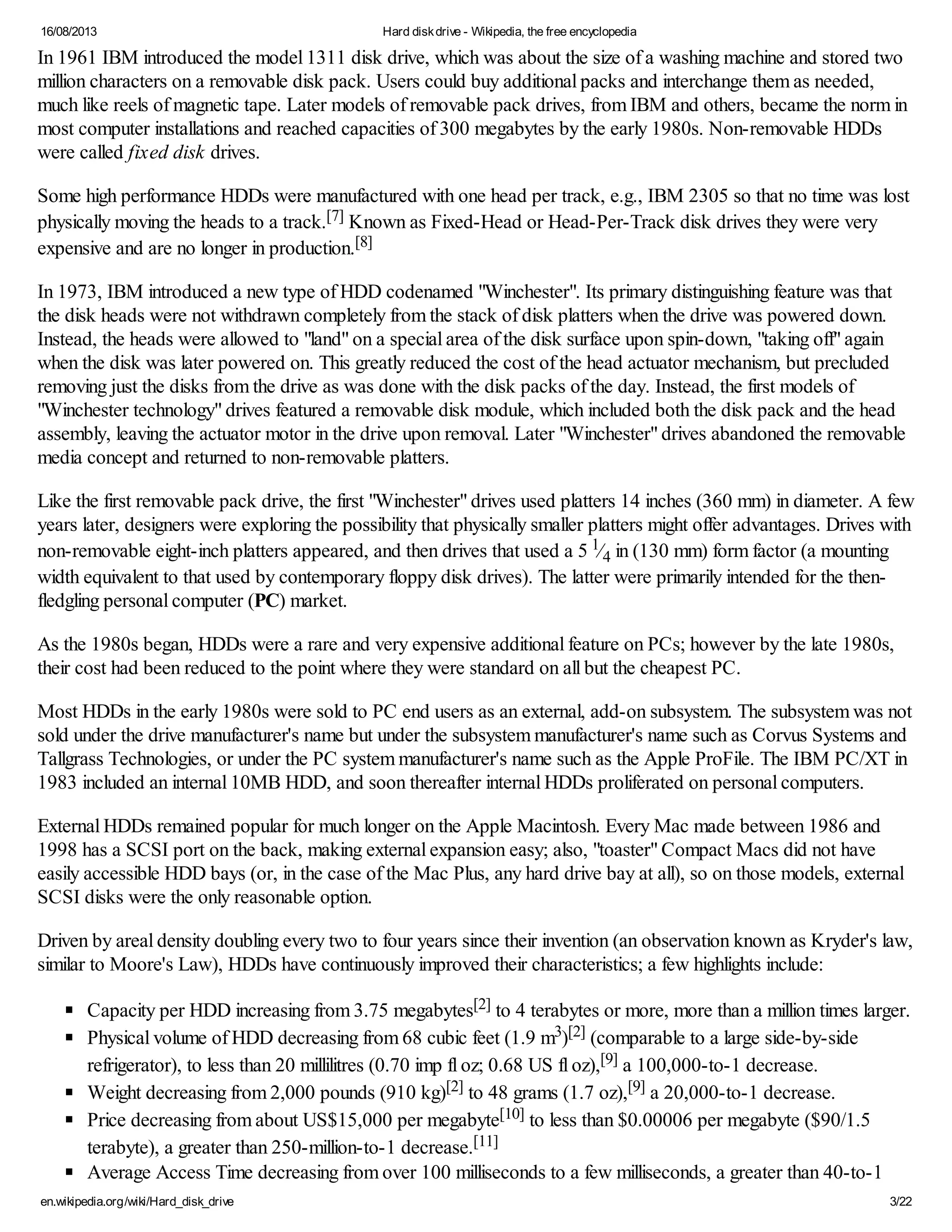 Hard disk drive | PDF