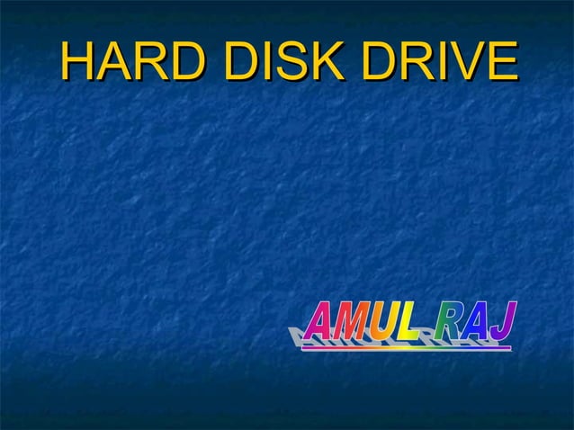 Hard disk PPT | PPT | Operating Systems | Computer Software and Applications