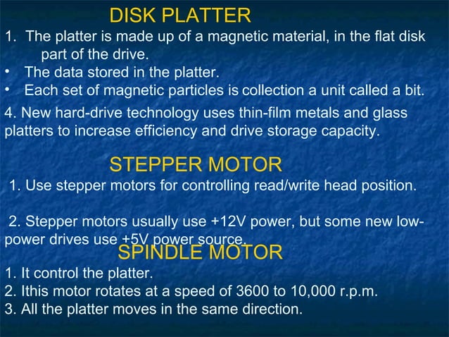 Hard disk PPT | PPT | Operating Systems | Computer Software and Applications