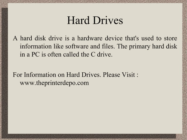 Hard drives | PPT