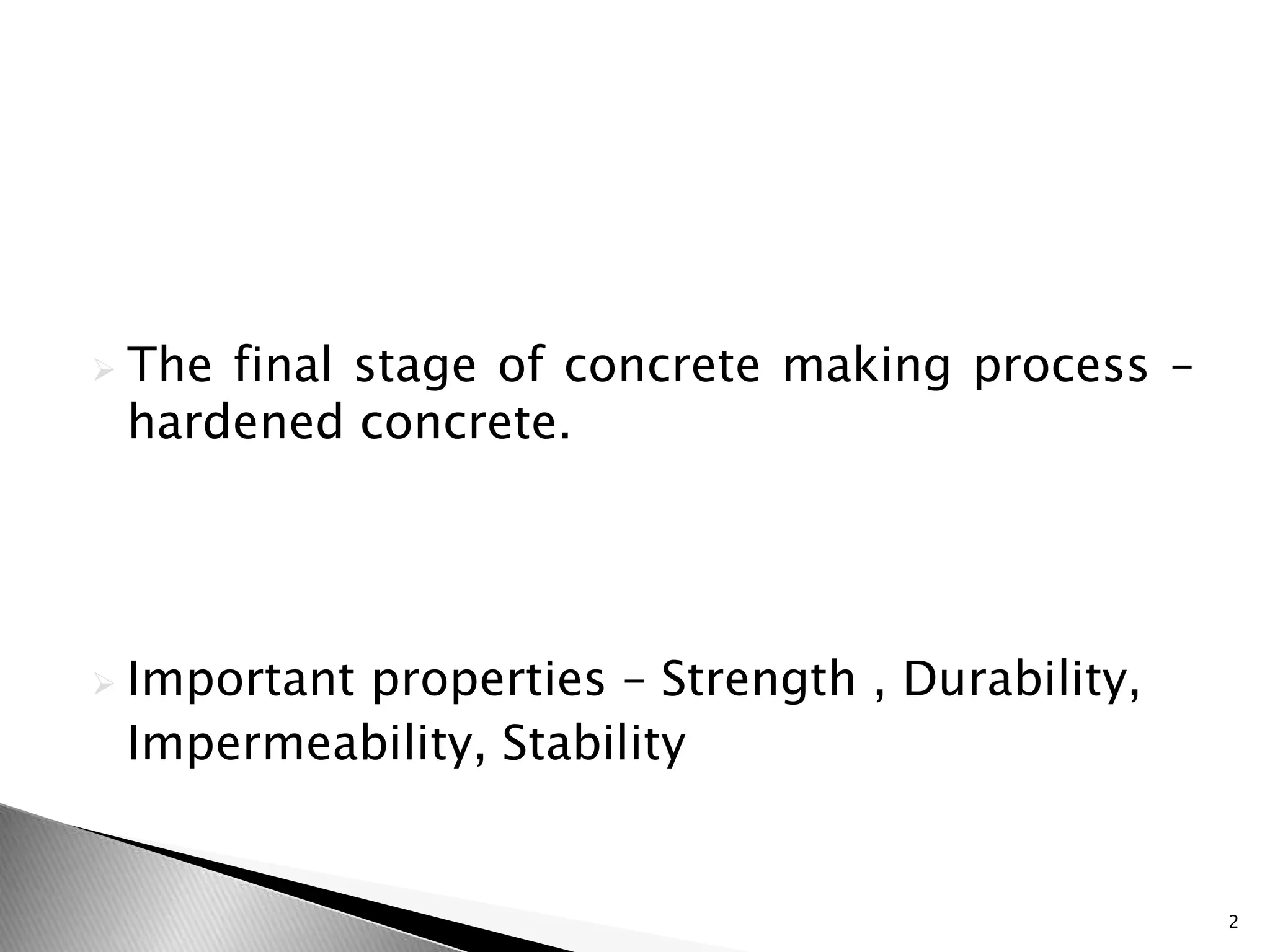 Hardened Concrete | PPTX