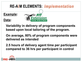 Planning, Implementing, and Evaluation Using the RE-AIM Framework with Samantha Harden, PhD | PDF