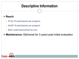 Planning, Implementing, and Evaluation Using the RE-AIM Framework with Samantha Harden, PhD | PDF
