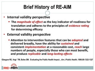 Planning, Implementing, and Evaluation Using the RE-AIM Framework with Samantha Harden, PhD | PDF