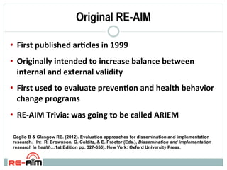 Planning, Implementing, and Evaluation Using the RE-AIM Framework with Samantha Harden, PhD | PDF
