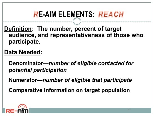 Planning Implementing And Evaluation Using The Re Aim Framework Wit