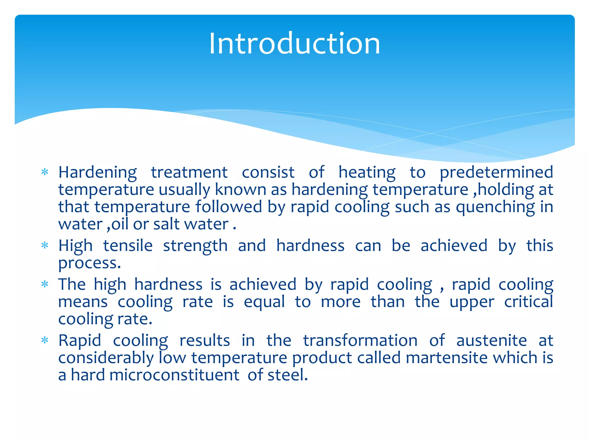 Hardening (Heat treatment) Quenching | PPTX