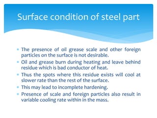 Hardening (Heat treatment) Quenching | PPTX
