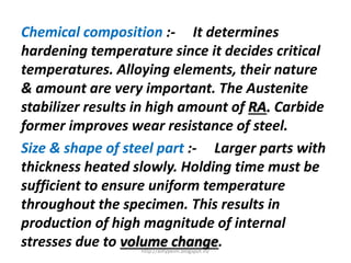 Hardening process | PPTX