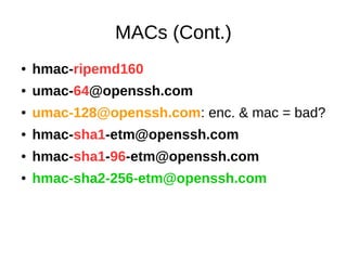 Hardening ssh configurations | ODP