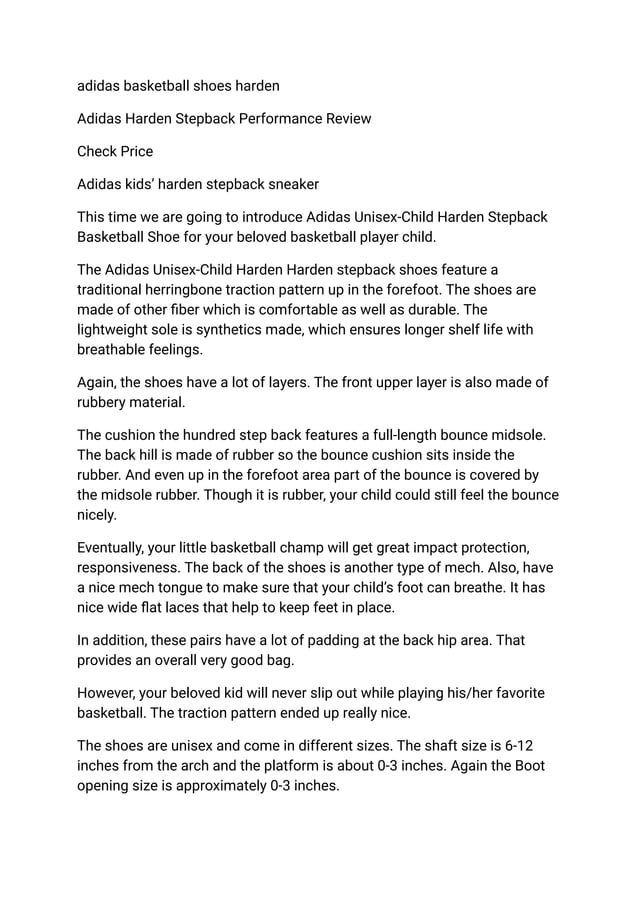 Harden stepback shoes | PDF