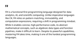 Hardest Programming Languages To Learn in 2025 | PPT