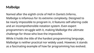 Hardest Programming Languages To Learn in 2025 | PPT