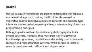 Hardest Programming Languages To Learn in 2025 | PPT