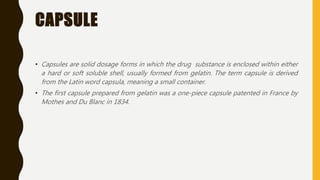 Hard gelatin capsule fillingtttd | PPTX
