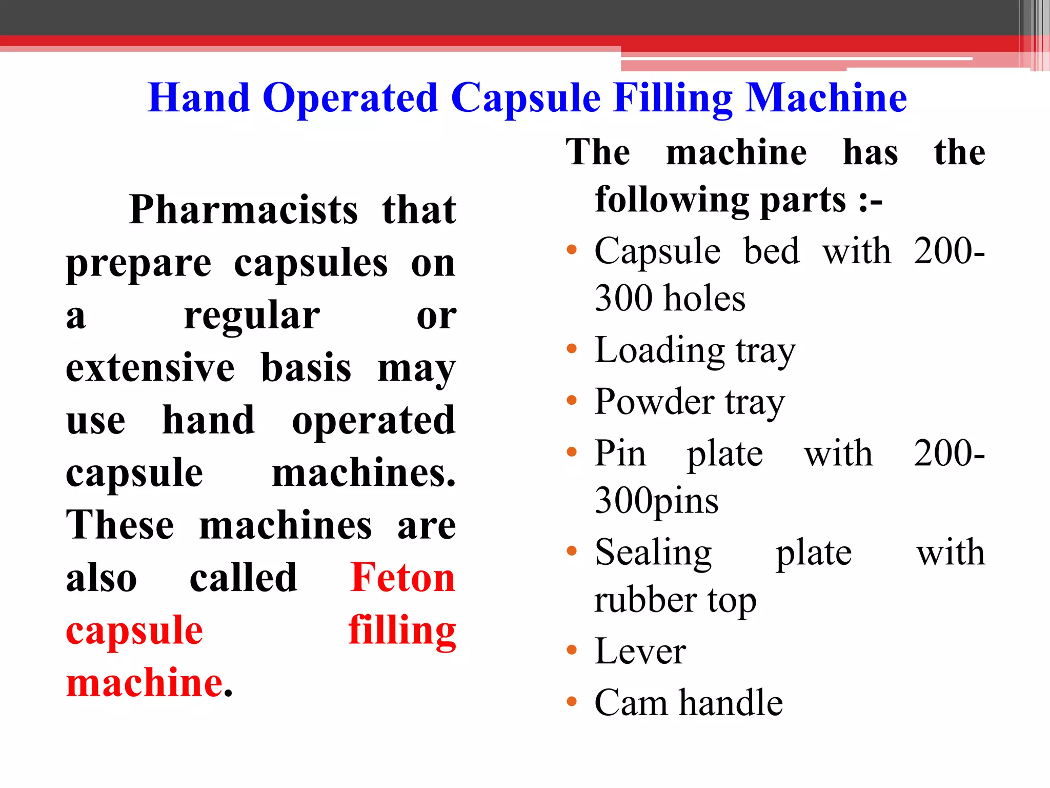 Hard gelatin capsules - a detailed study | PPTX