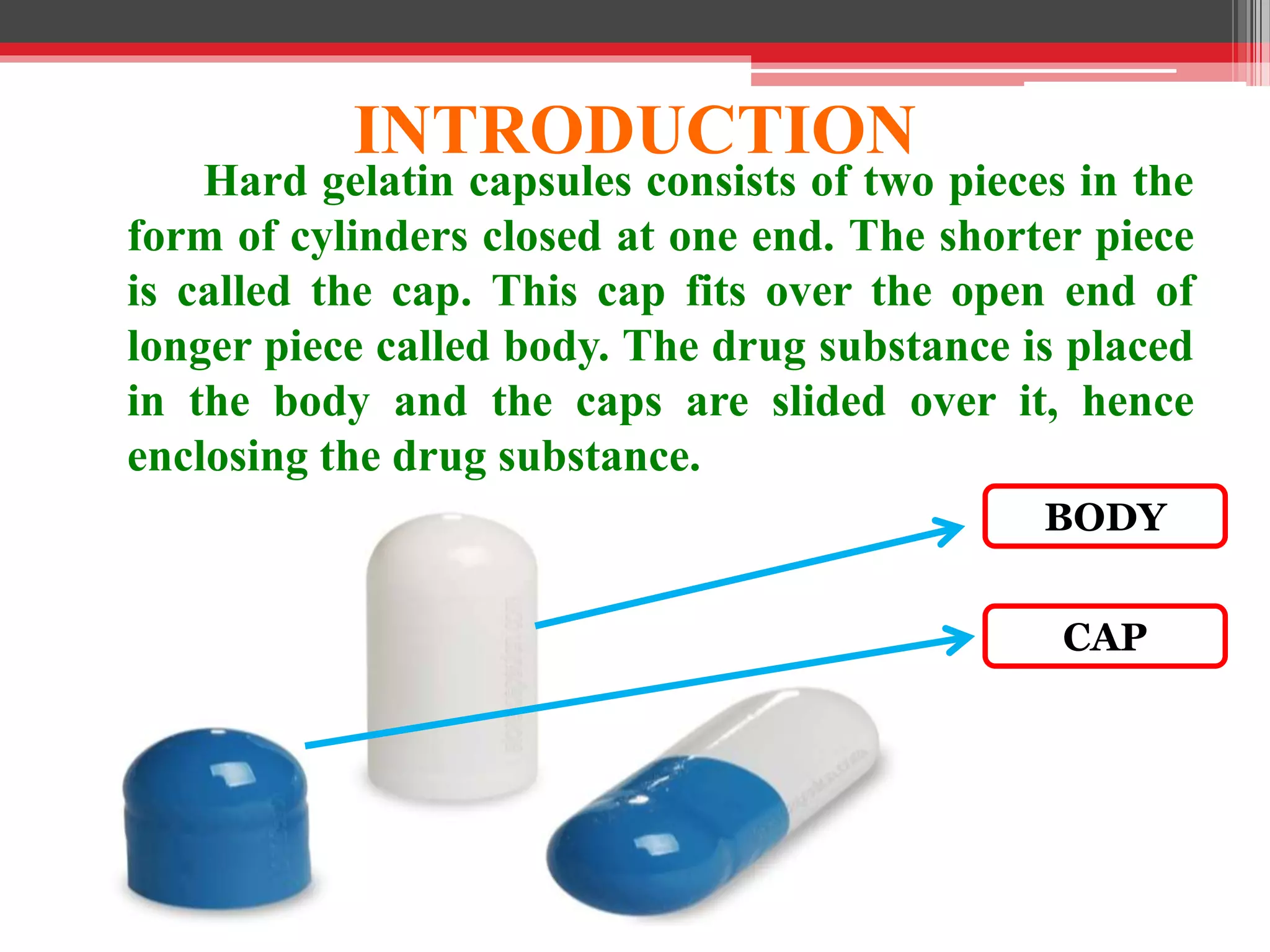 Hard gelatin capsules - a detailed study | PPTX