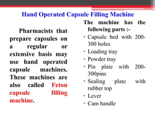 Hard gelatin capsules - a detailed study | PPTX
