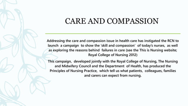 Care and Compassion in Nursing | PPTX | Healthcare Industry | Industries