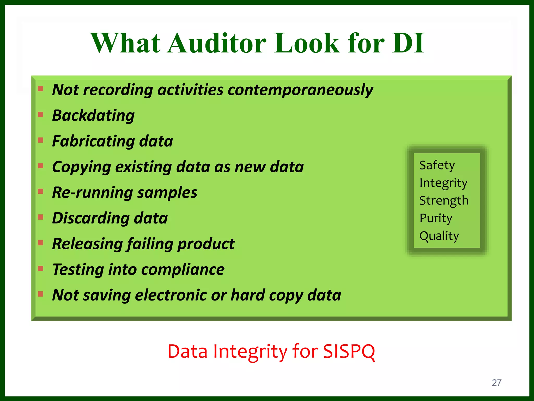 DATA INTEGRITY GMP COMPLIANCE | PPTX