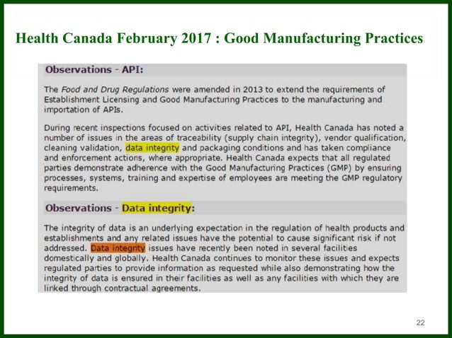 DATA INTEGRITY GMP COMPLIANCE | PPTX