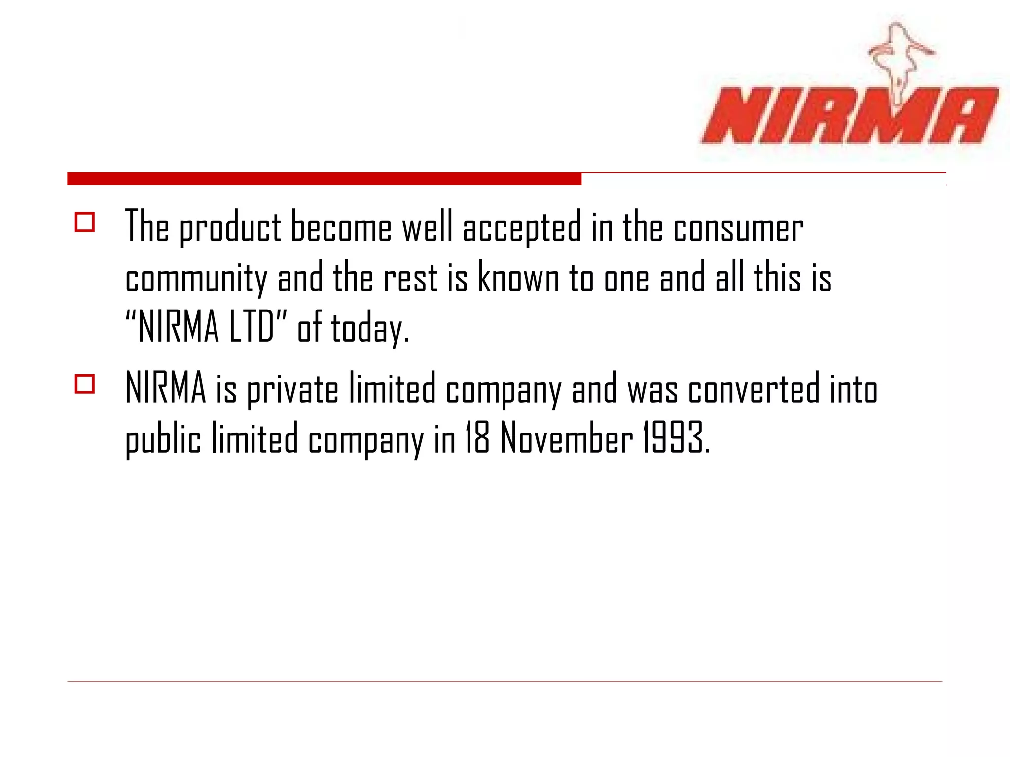 Nirma | PPT
