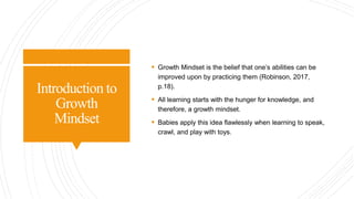 The Importance and Application of a Growth Mindset | PPT