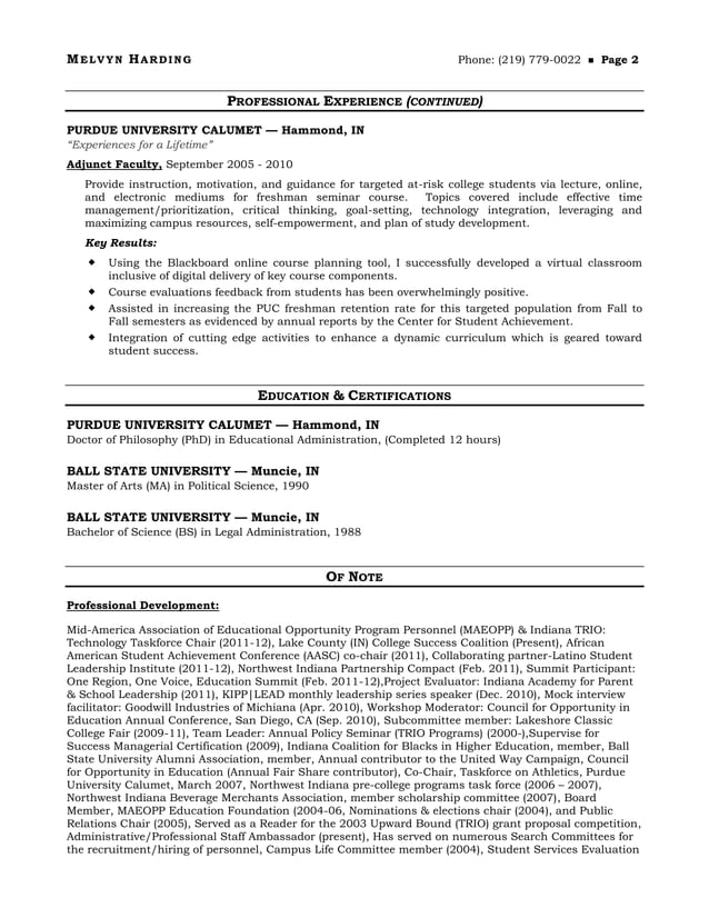 Harding Functional Resume | PDF
