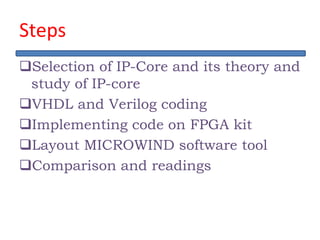 Hard IP Core design | Convolution Encoder | PPTX | Technology & Computing
