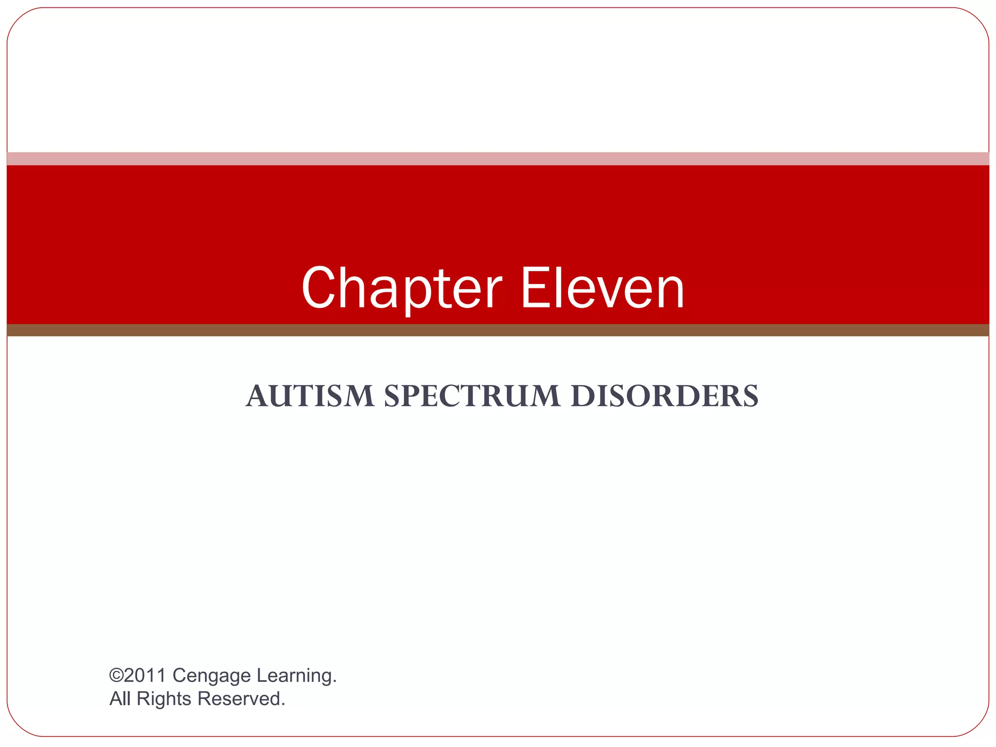 Human Exceptionality Chapter 11 | PPT