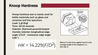 Hardness- A mechanical property | PPT