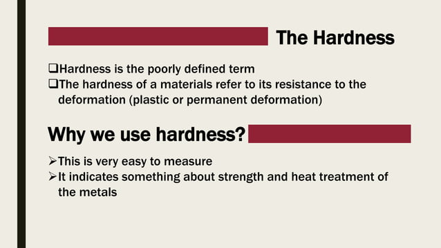 Hardness- A mechanical property | PPT
