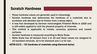 Hardness- A mechanical property | PPT