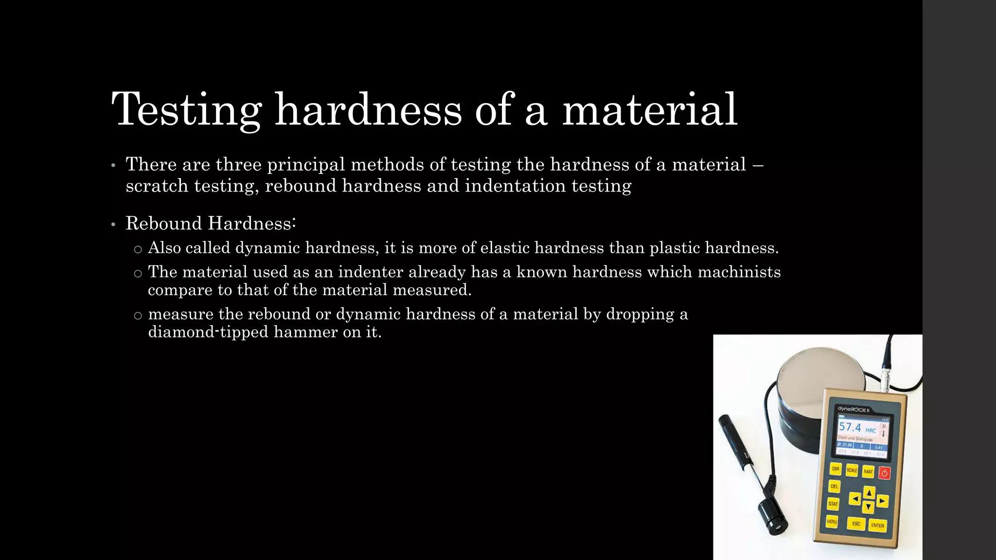 Hardness measurement | Material Science and Metallurgy | PPTX