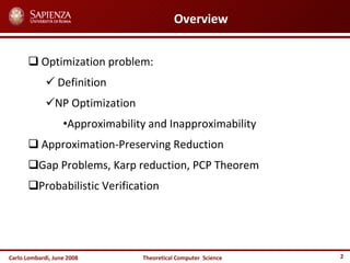 Hardness of approximation | PPT