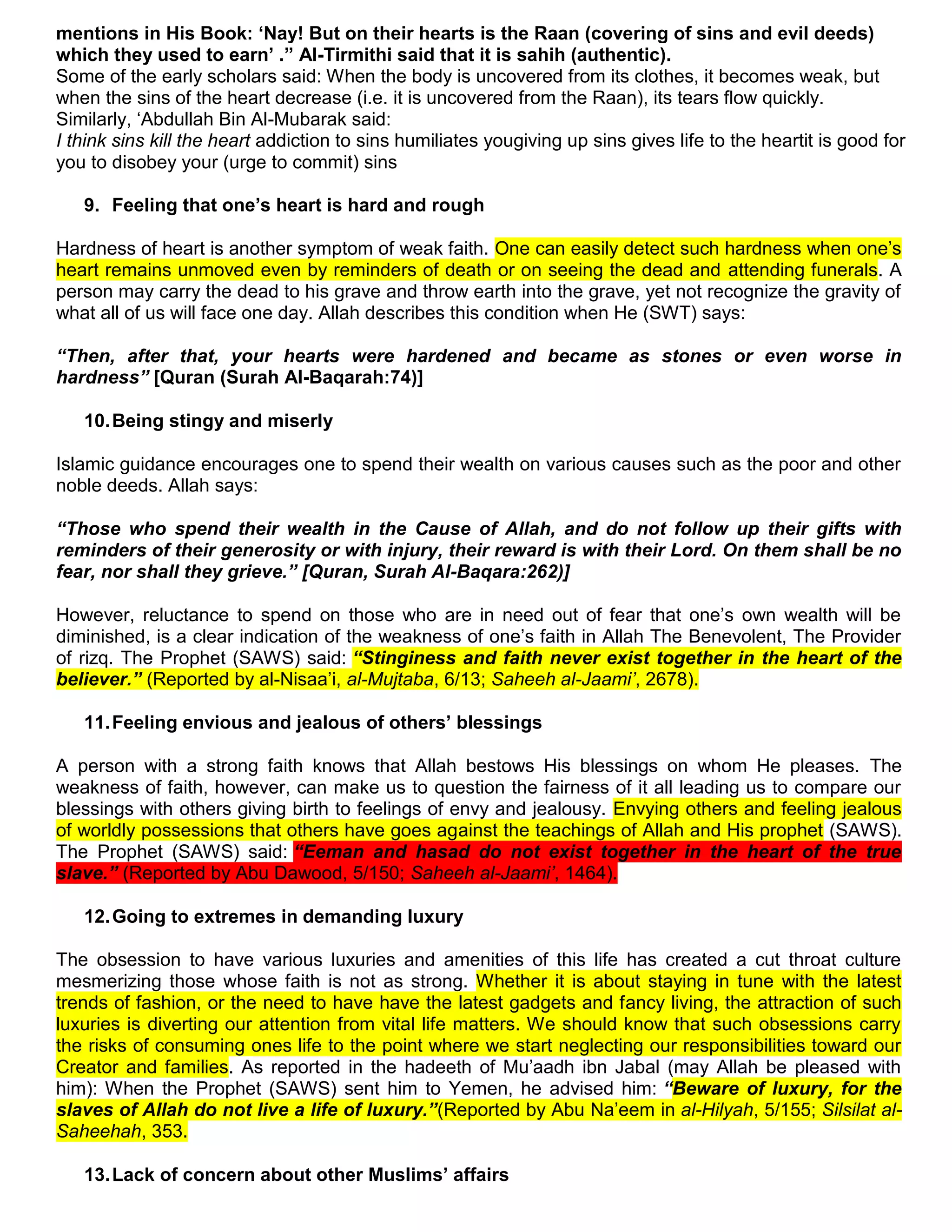 Hardness of hearts in as described in Chapter 2 Verse 74 of the Holy ...