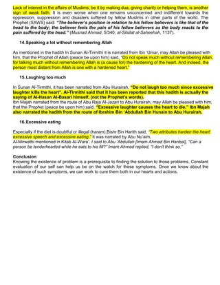 Hardness of hearts in as described in Chapter 2 Verse 74 of the Holy ...