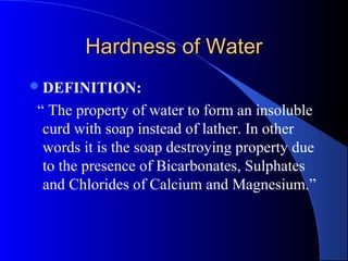 Hardness of water | PPT