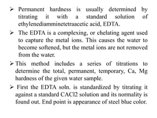 Hardness of water | PPTX