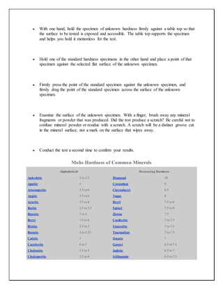 Hardness scale | DOCX