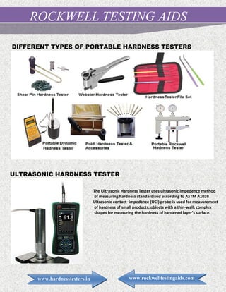 Rockwell Testing Aids, New Delhi, Rockwell Hardness Testers | PDF