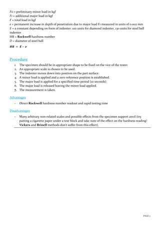Report on Hardness test | PDF