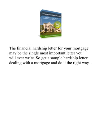Hardship letter for mortgage reduction | DOC